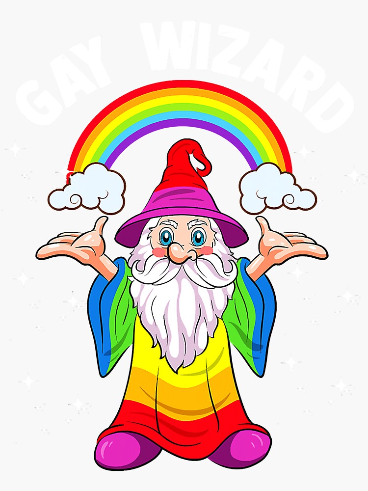 "Im Gay Friend Rainbow Wizard Lgbt Pride" Sticker for Sale by ...