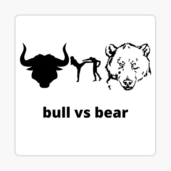 "BULL vs BEAR" Sticker for Sale by Fresh-Clothes | Redbubble
