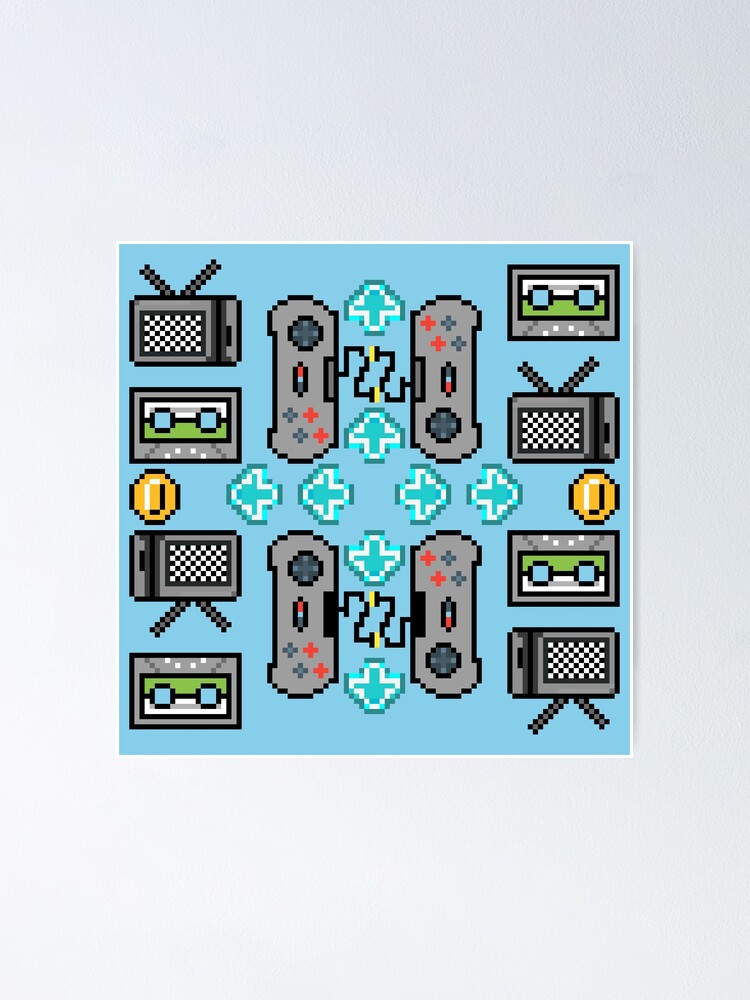 Póster «Copia de Retro Gaming Nostalgia 8-bit Zeppelin - Pixel Art ...