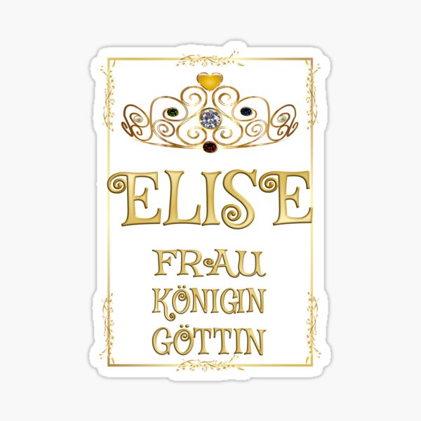 "Elise - woman - queen - goddess" Sticker for Sale by madrigenum ...