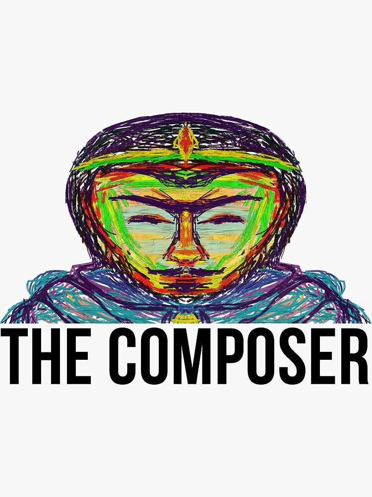 "The Composer" Sticker for Sale by bakorakyat | Redbubble