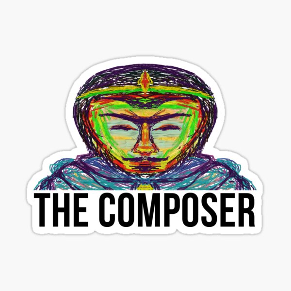 "The Composer" Sticker for Sale by bakorakyat | Redbubble