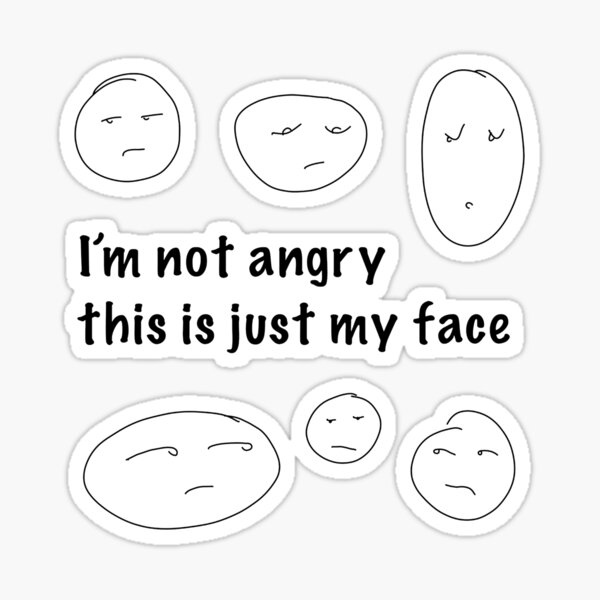 "Just my face" Sticker by Pexxaa | Redbubble