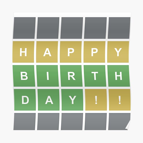 "Happy Birthday Wordle Style" Poster for Sale by eldram | Redbubble