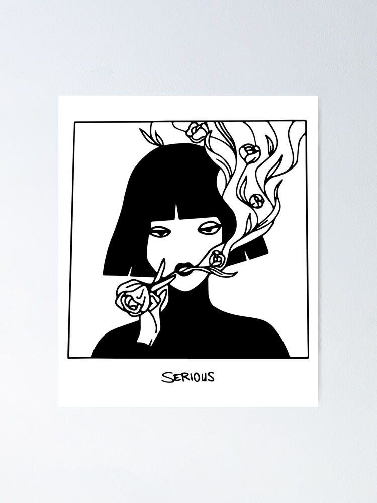 "Aesthetic Girl Serious" Poster for Sale by CoupleLove | Redbubble