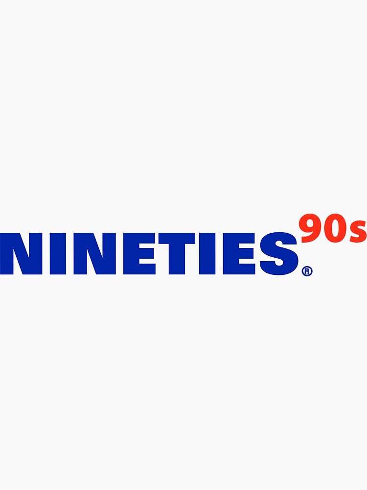 "NINETIES - 90s logo" Sticker for Sale by JRCee | Redbubble
