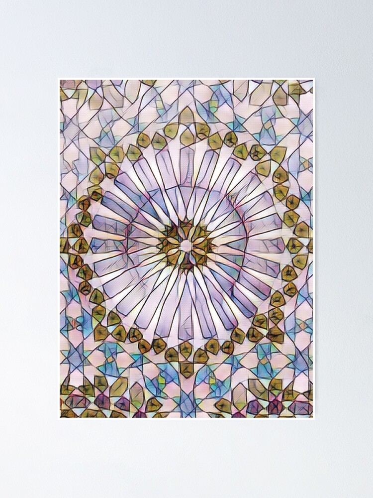 "Vintage Mosaic glass" Poster for Sale by AuthenticBlend | Redbubble