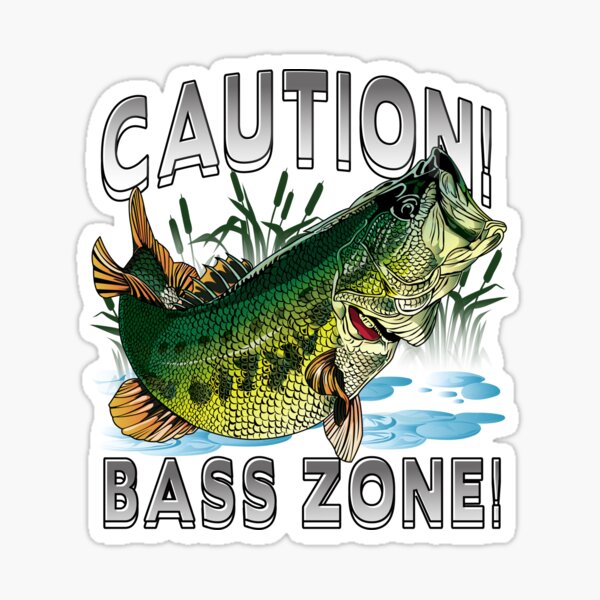 "caution bass zone!" Sticker for Sale by kasem007mue | Redbubble