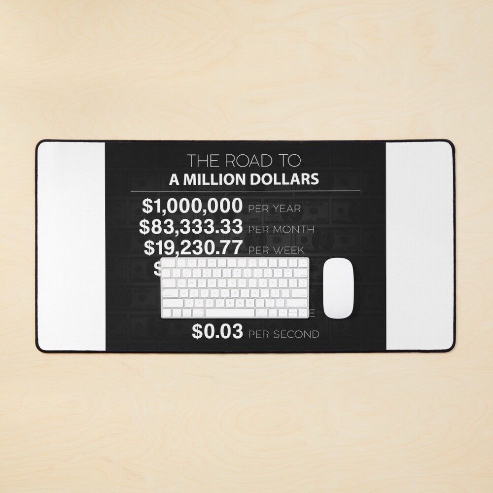 "The Road To A Million Dollars Motivational Money Artwork" Sticker for ...