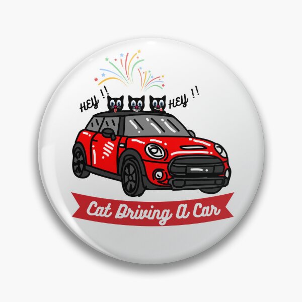 "Cat Driving A Car,red mini car stickers,black cat driving a car, three ...