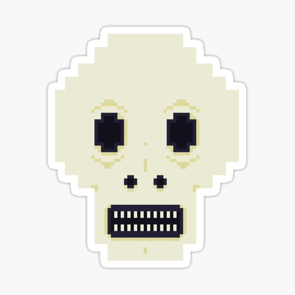 "pixel skull" Sticker for Sale by rottenwork | Redbubble