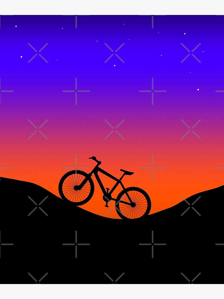 "MTB Mountain Biking Silhouette" Poster for Sale by fivo | Redbubble