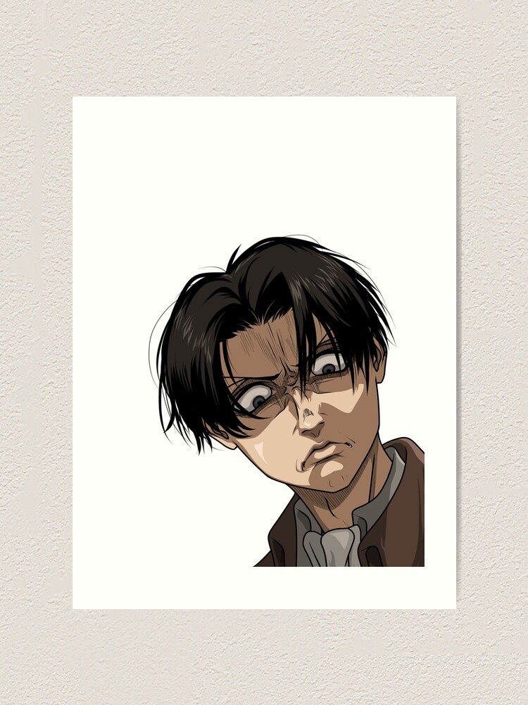 "Levi angry, Yelena meme, Attack on Titan" Art Print by Pocket-Nerd ...