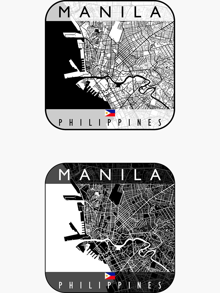 "MANILA MAP PHILIPPINES Sticker Pack" Sticker for Sale by hatimelhag ...
