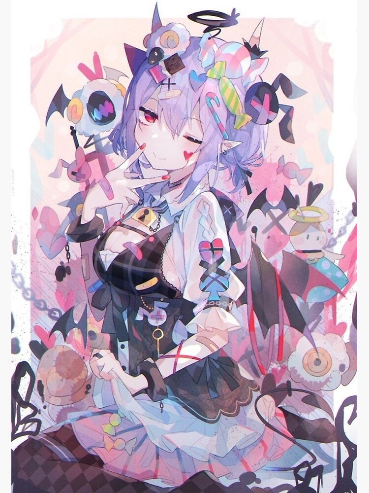 "Akuma || Anime girl " Poster for Sale by AszaAri | Redbubble