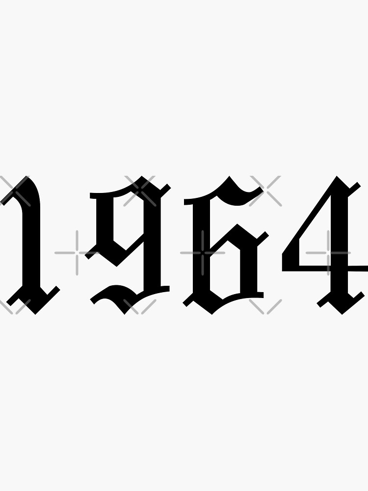 "1964 Old English" Sticker for Sale by MSA-42 | Redbubble