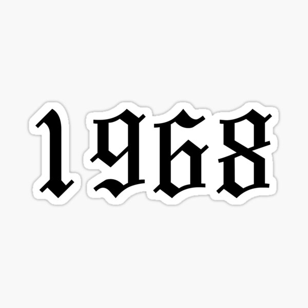"1968 Old English" Sticker by MSA-42 | Redbubble