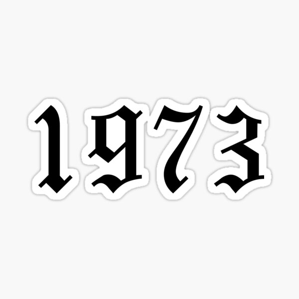 "1973 Old English" Sticker for Sale by MSA-42 | Redbubble