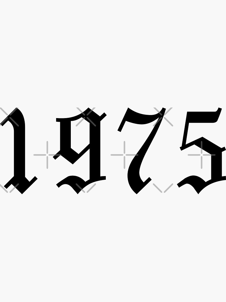 "1975 Old English" Sticker for Sale by MSA-42 | Redbubble