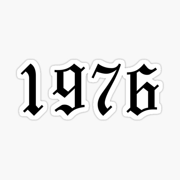 "1976 Old English" Sticker for Sale by MSA-42 | Redbubble