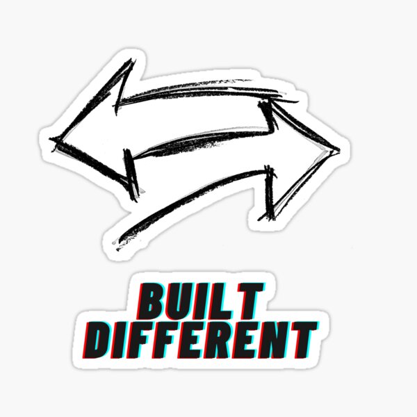 "T-shirt Built different" Sticker by Goussaid | Redbubble