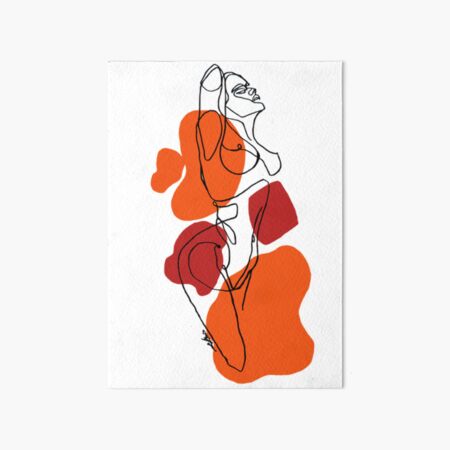 "one line Female figure" Art Board Print by Dbellaart | Redbubble