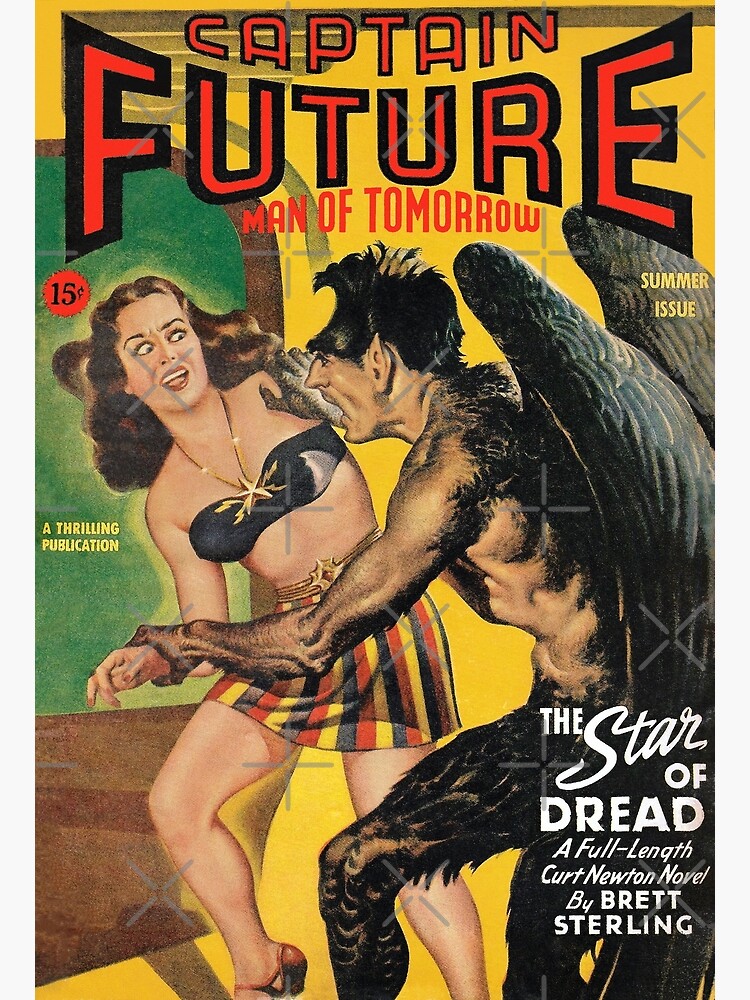 "Captain future Comics Bird Monster Science Fiction Retro Pulp cover Art" Art Print for Sale by ...