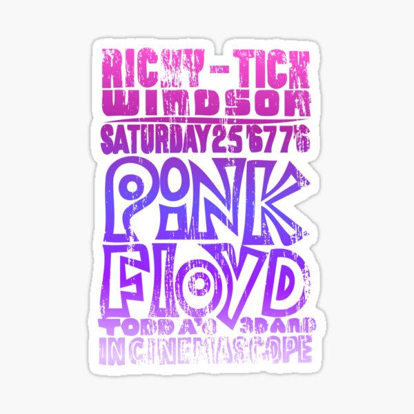 "Pink Floyd at the Ricky Tick Windsor 1967" Sticker by Lick-Design ...
