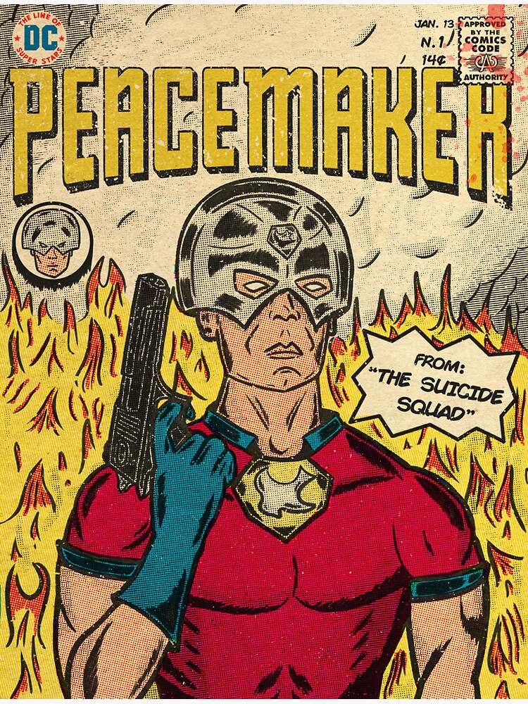 "Peacemaker Retro comic" Sticker for Sale by CosmicDomine | Redbubble