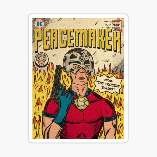 "Peacemaker Retro comic" Sticker for Sale by CosmicDomine | Redbubble