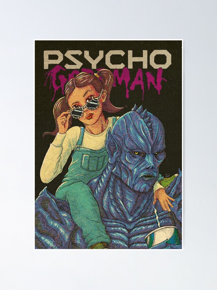 Poster « Psycho Goreman & Mimi | Illustration de bande dessinée en demi ...