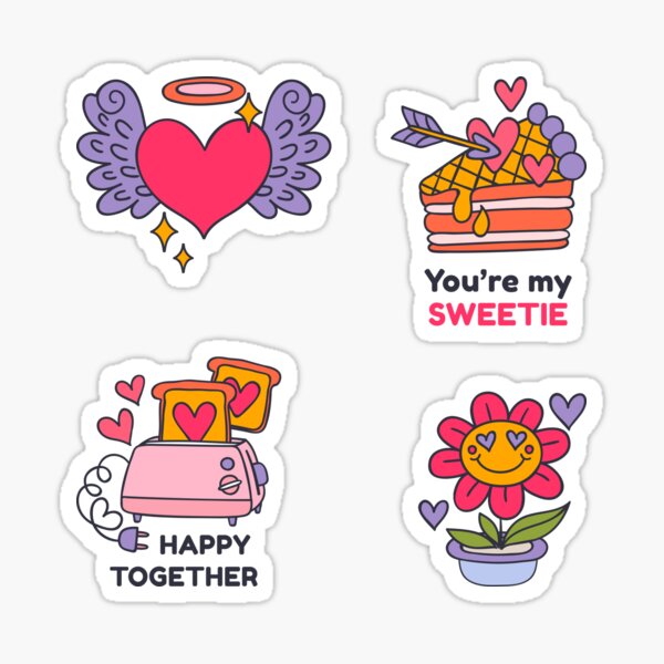 " Cute Sweet Love Quotes Pack" Sticker by Houd-Ammari77 | Redbubble