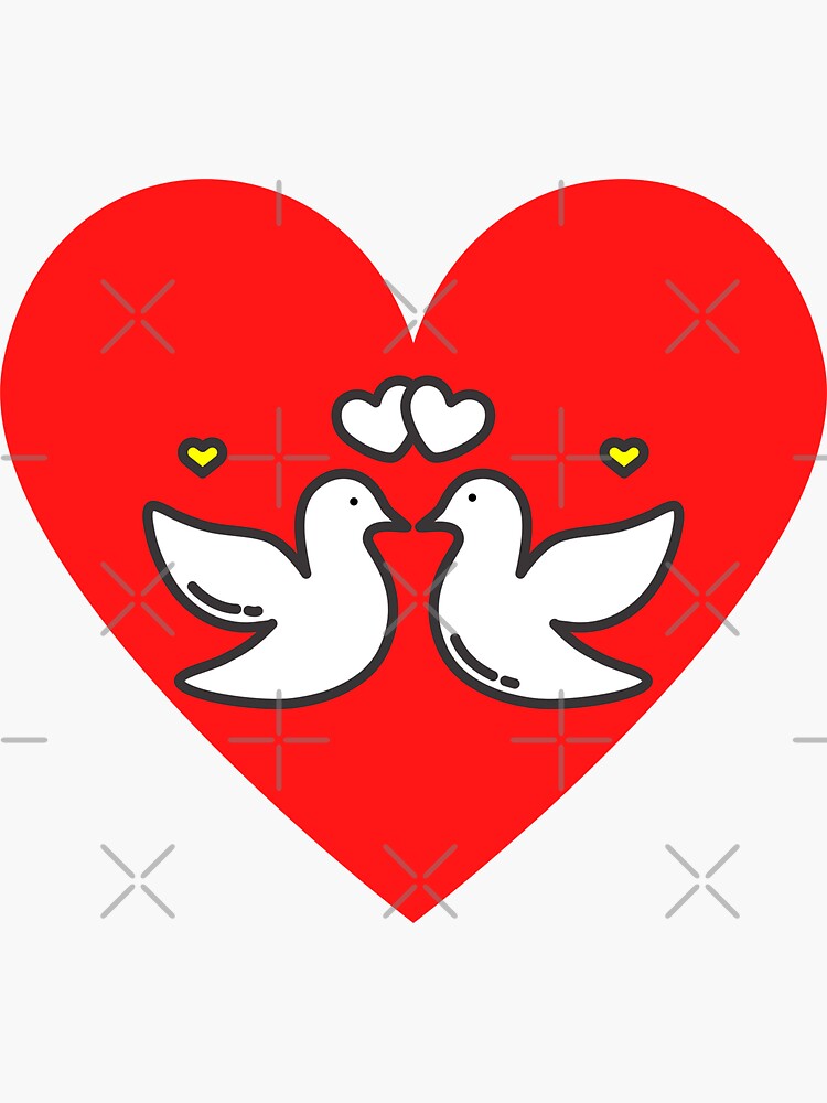 "Love Birds inside Heart, LOVE, Heart Symbol, Quotes Simple Digital Art ...