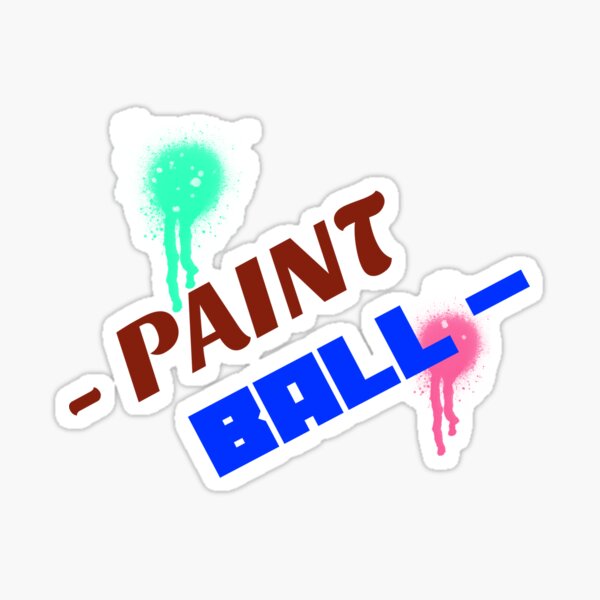 "Paintball design with splatter" Sticker for Sale by JewellWare | Redbubble