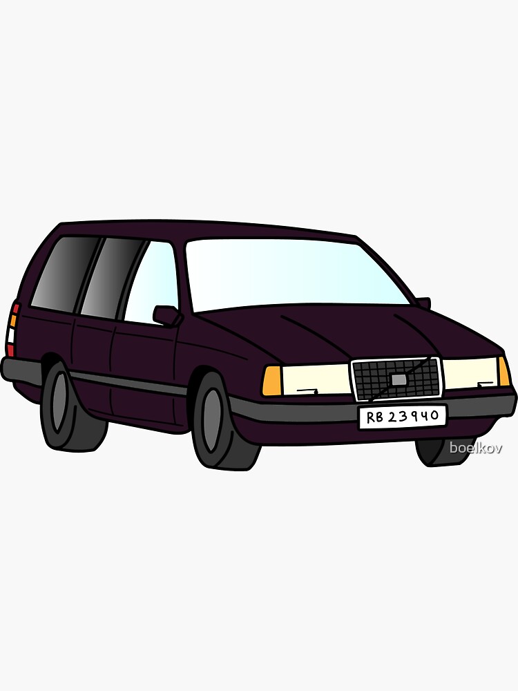 "Volvo 940 Turbo Cartoon" Sticker for Sale by boelkov | Redbubble