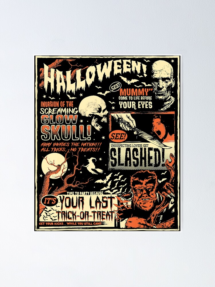 "Horror Movie Rare Vintage Halloween" Poster for Sale by EveNew5 ...