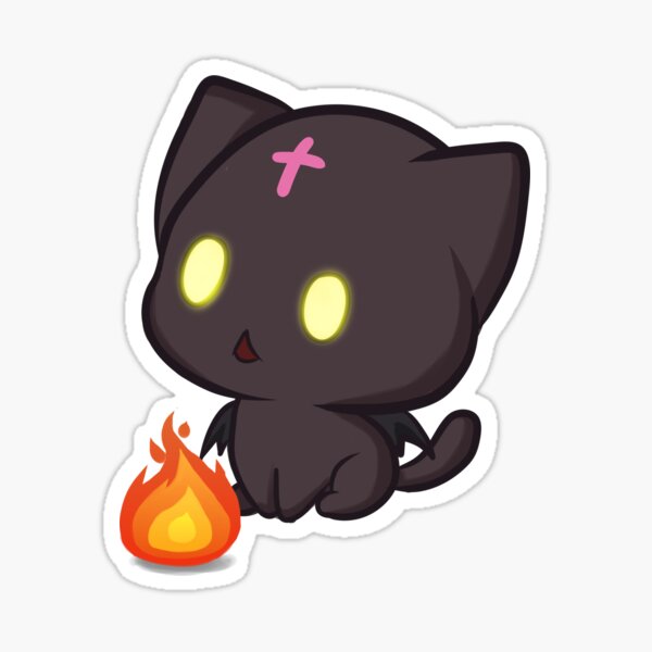 "Konosuba Chomusuke Cute Demon Cat" Sticker by BBMarioni | Redbubble