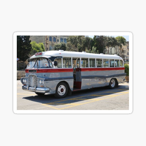 "Traditional Vintage Maltese Bus " Sticker for Sale by studio838 ...