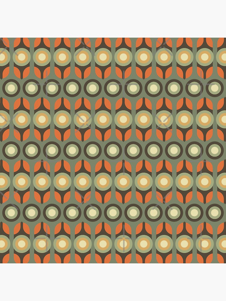 "Sirkel, Mid Century Circle and Oval Pattern" Sticker by BesanoStyle ...