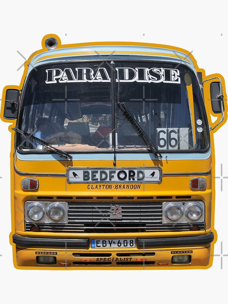 "Traditional Vintage Maltese Bus " Sticker for Sale by studio838 ...