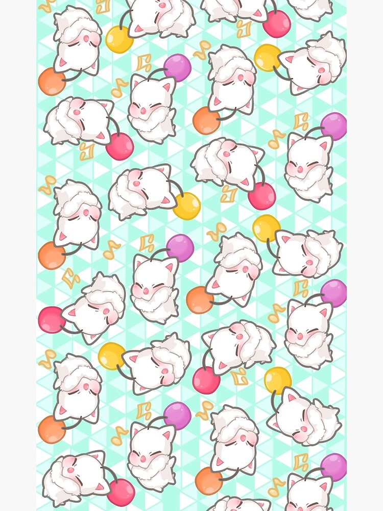 "Cute Final Fantasy Moogle Pattern" Art Print for Sale by ...