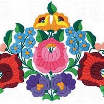 "Hungarian traditional kalocsai flower , folk art" Sticker for Sale by ...