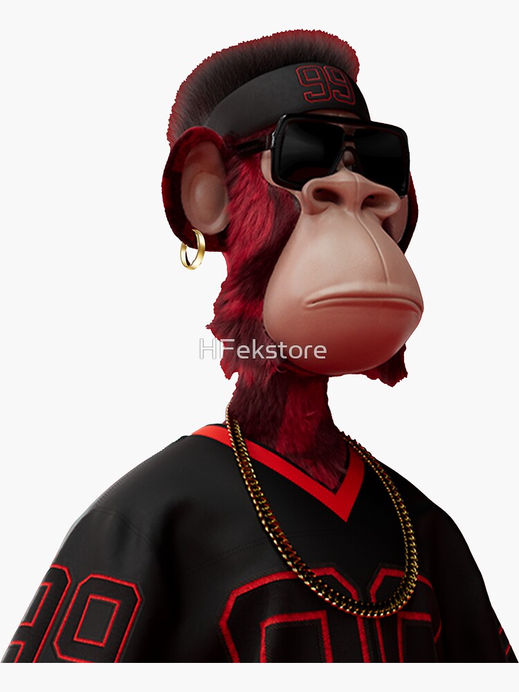 "super rare monkey NFT" Sticker for Sale by HFekstore | Redbubble