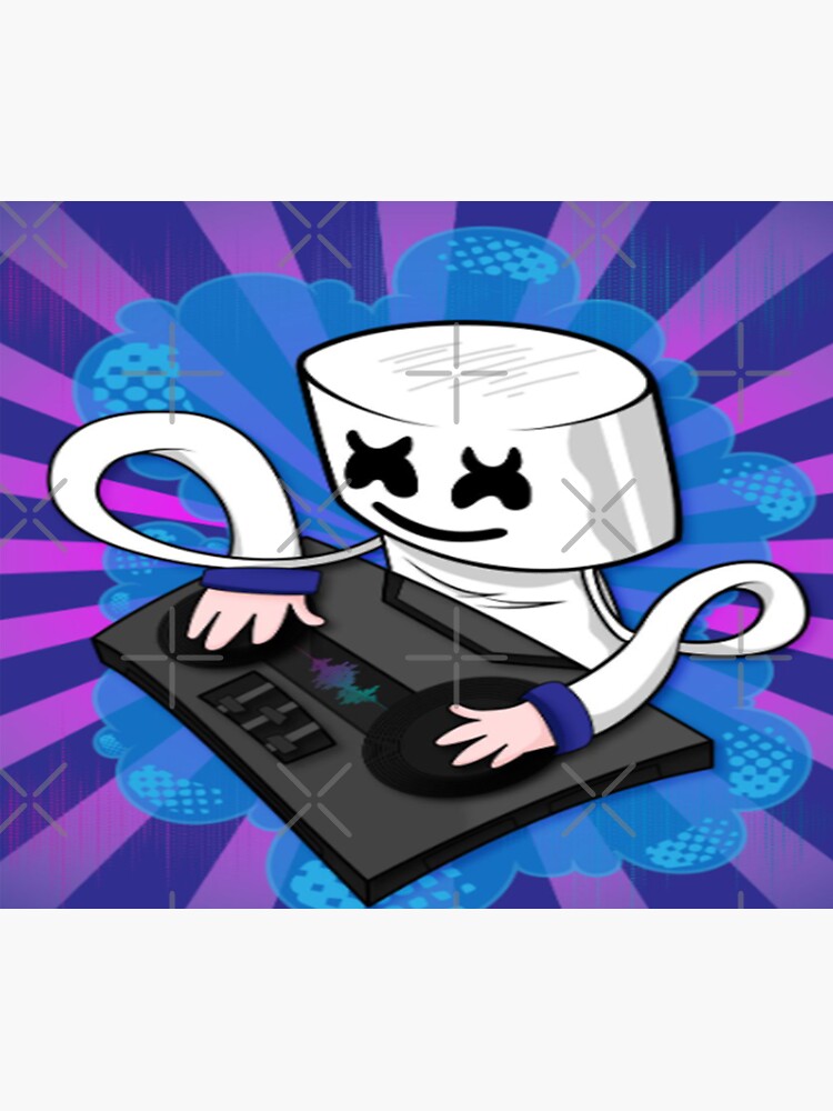 "Marshmello paint art" Sticker by grimm115 | Redbubble