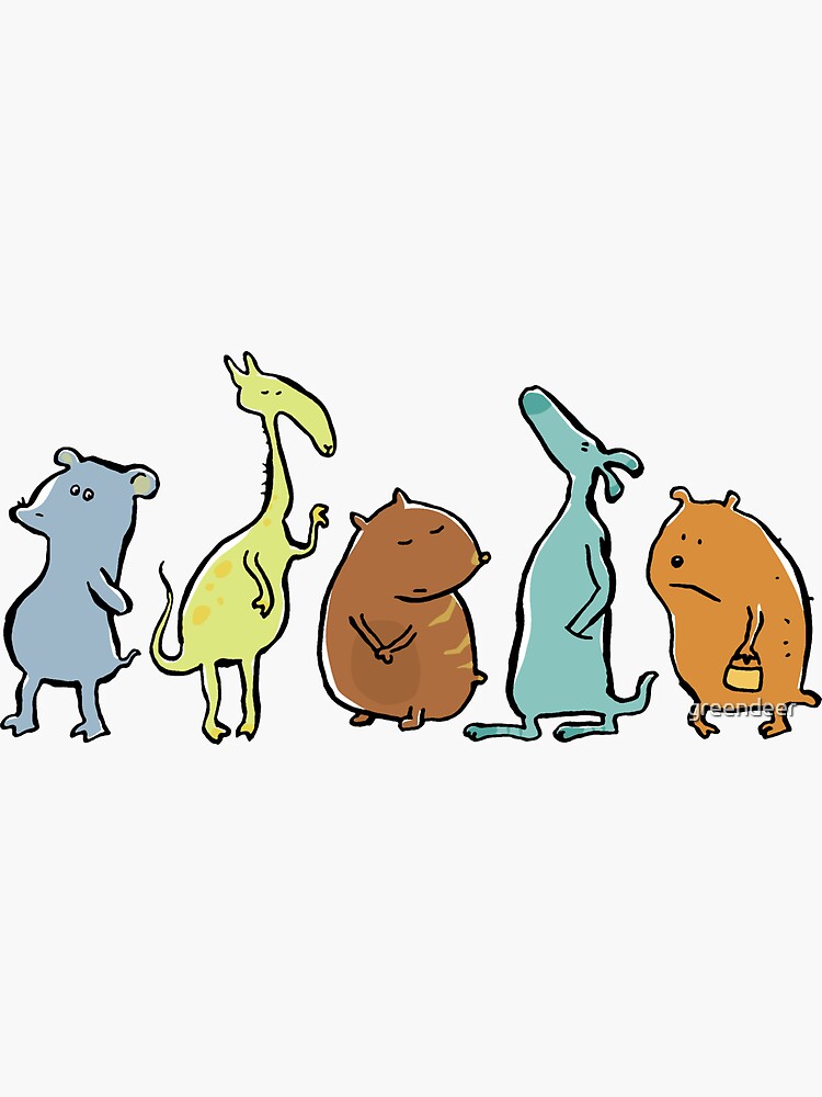 "queue" Sticker by greendeer | Redbubble