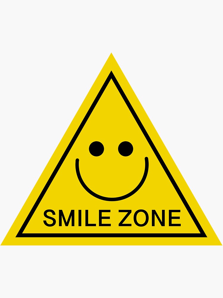 "Smiley face zone" Sticker by Labhrain | Redbubble