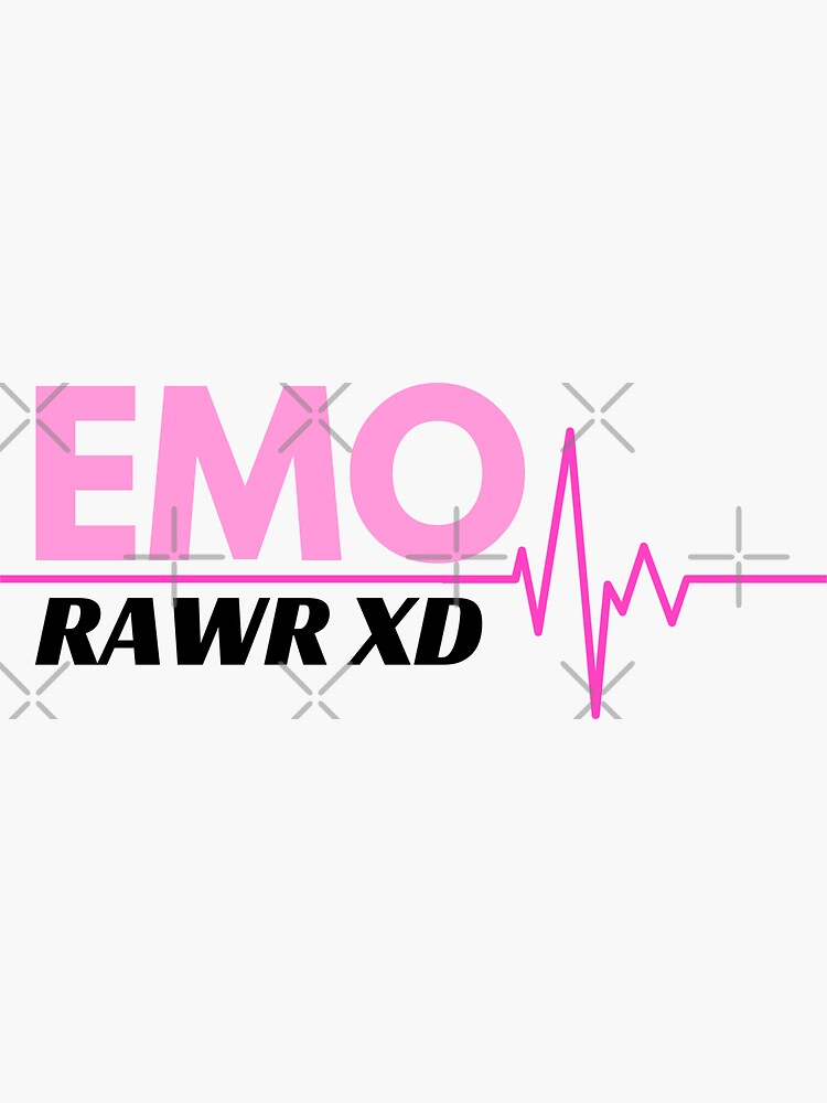 "Emo Rawr XD" Sticker for Sale by MyHappyPill | Redbubble