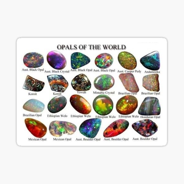 "Opals of the World " Sticker for Sale by Singerevita | Redbubble