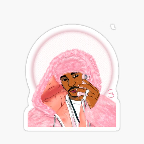 "Pink Fur Cam'Ron Sticker " Sticker by Gbordzoe | Redbubble