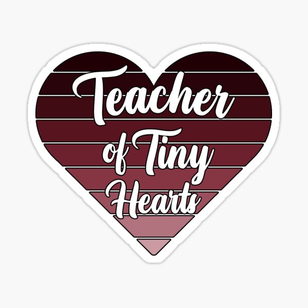 "Teacher of tine hearts" Sticker by vooART | Redbubble